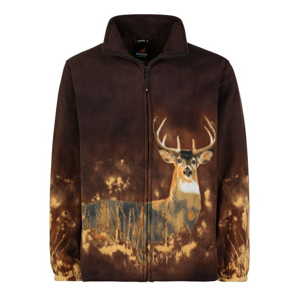 Wildkind - Men's Women's Sweater Jacket Full Zip Fleece Deer Wildlife ...