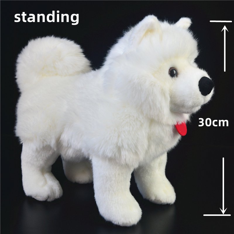 Click here for Unbranded Lifelike Samoyed Dog Plush Toy White Stu... prices
