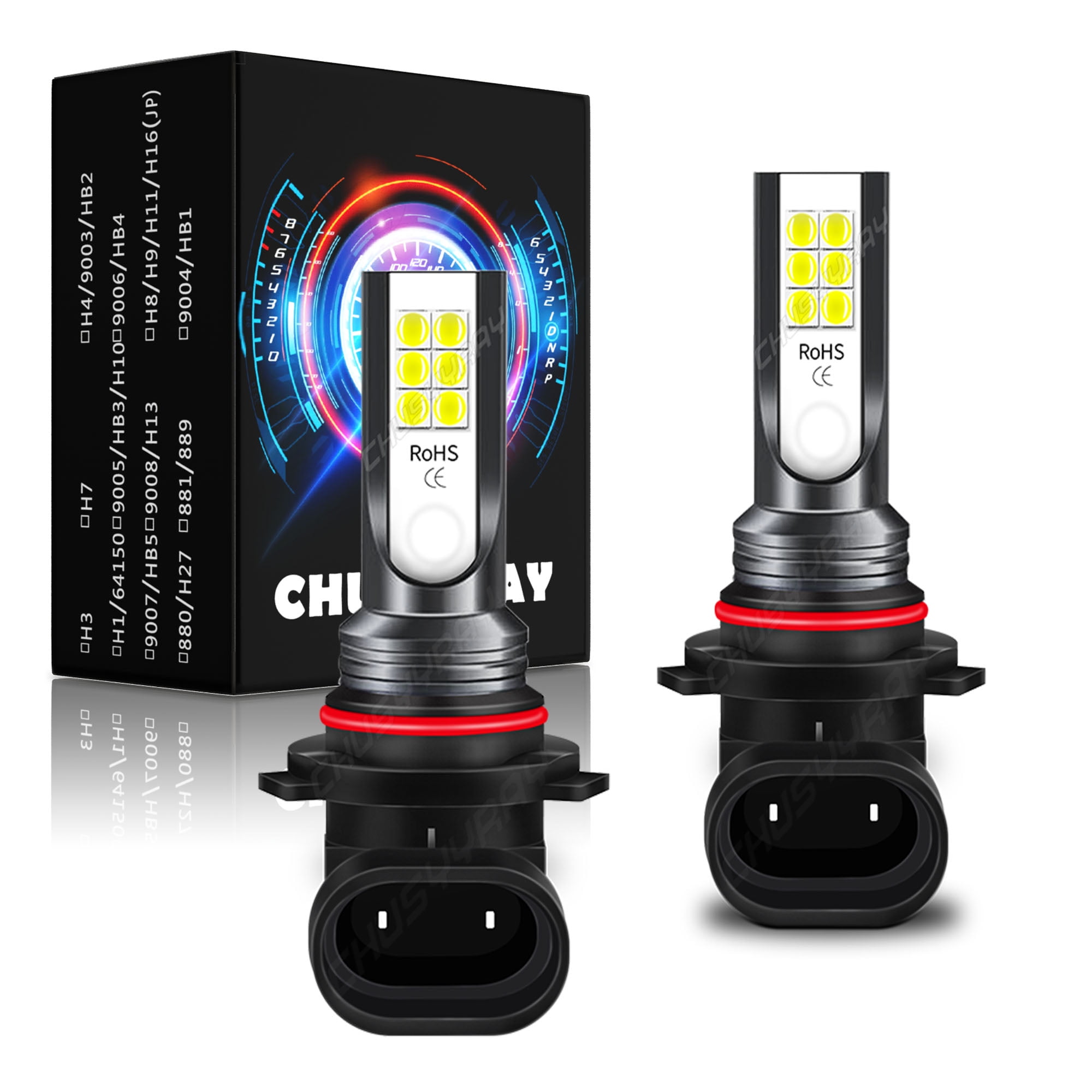 9005 9006 9145 LED Lamp Fog Light Combo Kit ,Pack of 2,White 6000K - Walmart.com