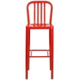 Merrick Lane 30 Inch Red Galvanized Steel Indoor/Outdoor Counter Bar ...