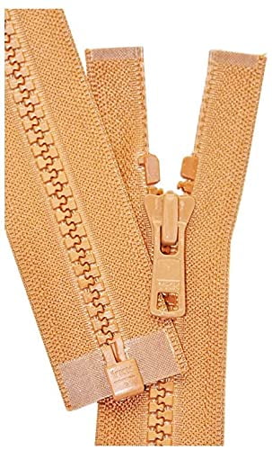 YKK #5 Molded Vislon Copper Medium Weight Jacket Separating Zipper ...