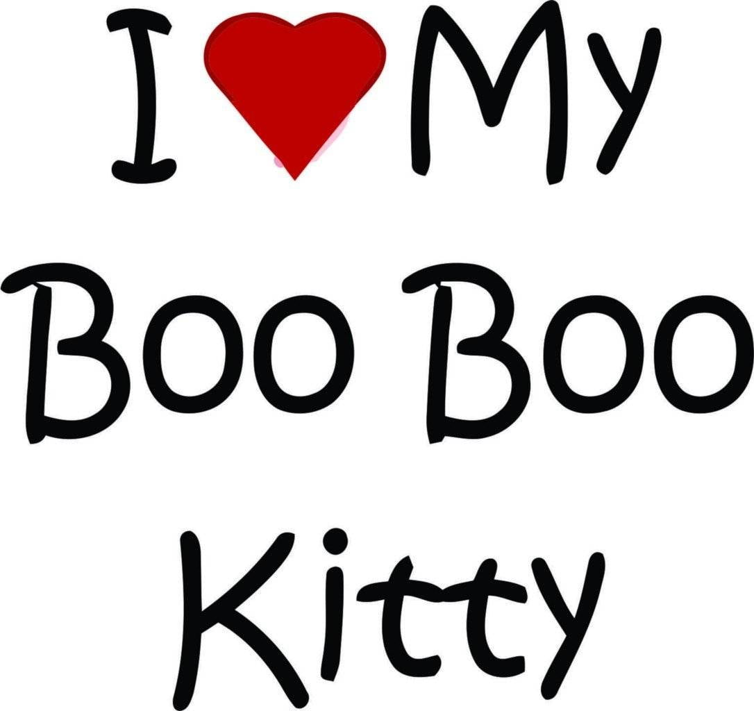 Custom Wall Decal I Love My Boo Boo Kitty Sign With Heart Animal ...