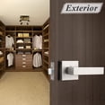 Brushed Nickel Passage 1 Pack Square Interior Door Lever Handle ...