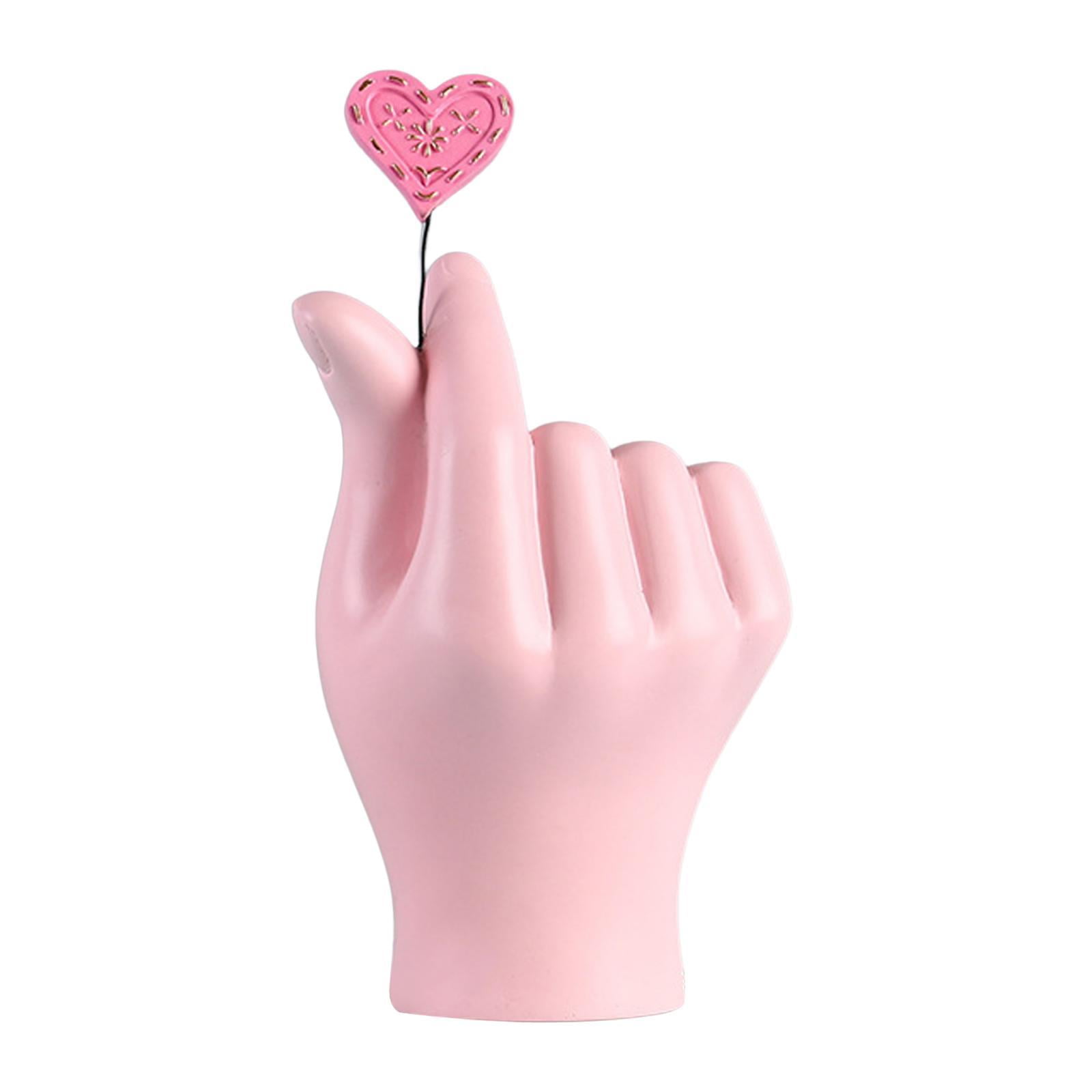 Modern Heart Finger Gesture Statue Love Hand Sculpture Figurine Art ...