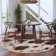 Brown Fur Texture 8FT Round Area Rugs for Living Room Country Farm ...