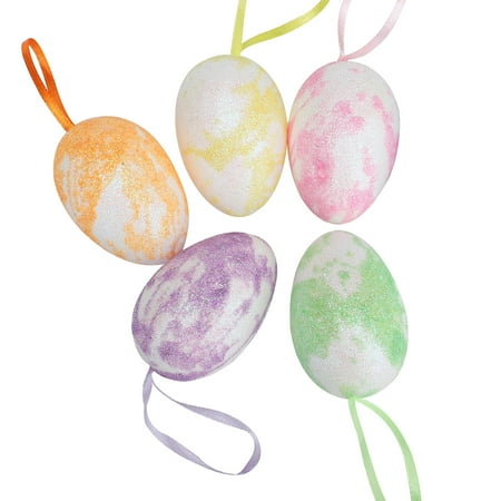 (6pcs) Easter Egg DIY Foam Hanging Foam String Egg Decoration 4*6cm ...