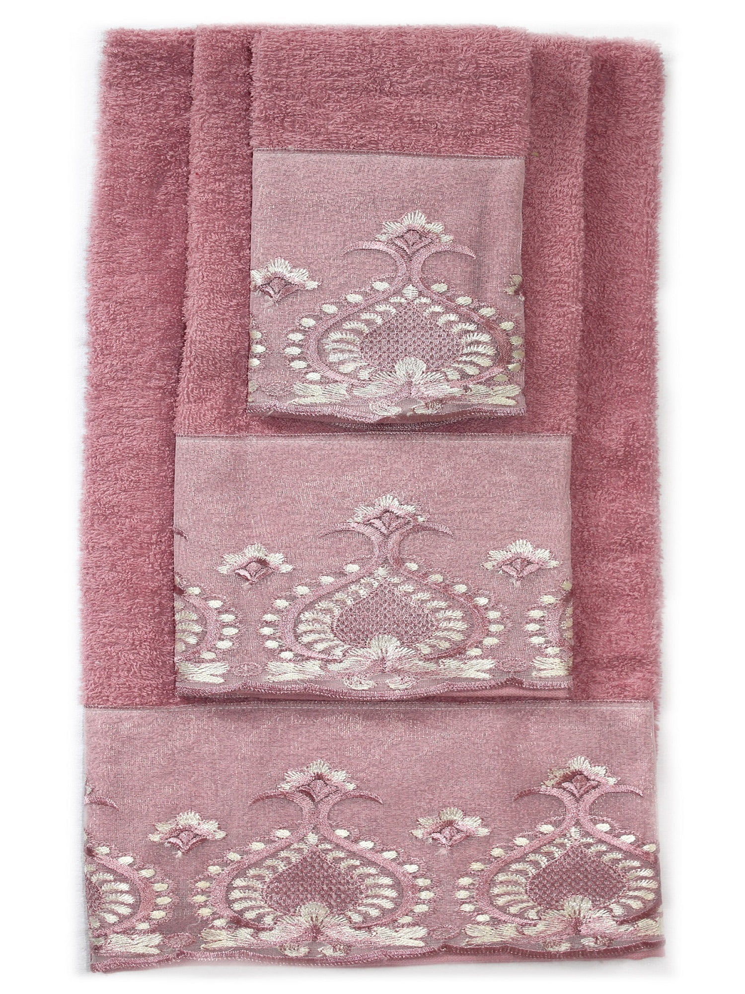 Decorative 3Pc Towel Set Crown Lace - Walmart.com