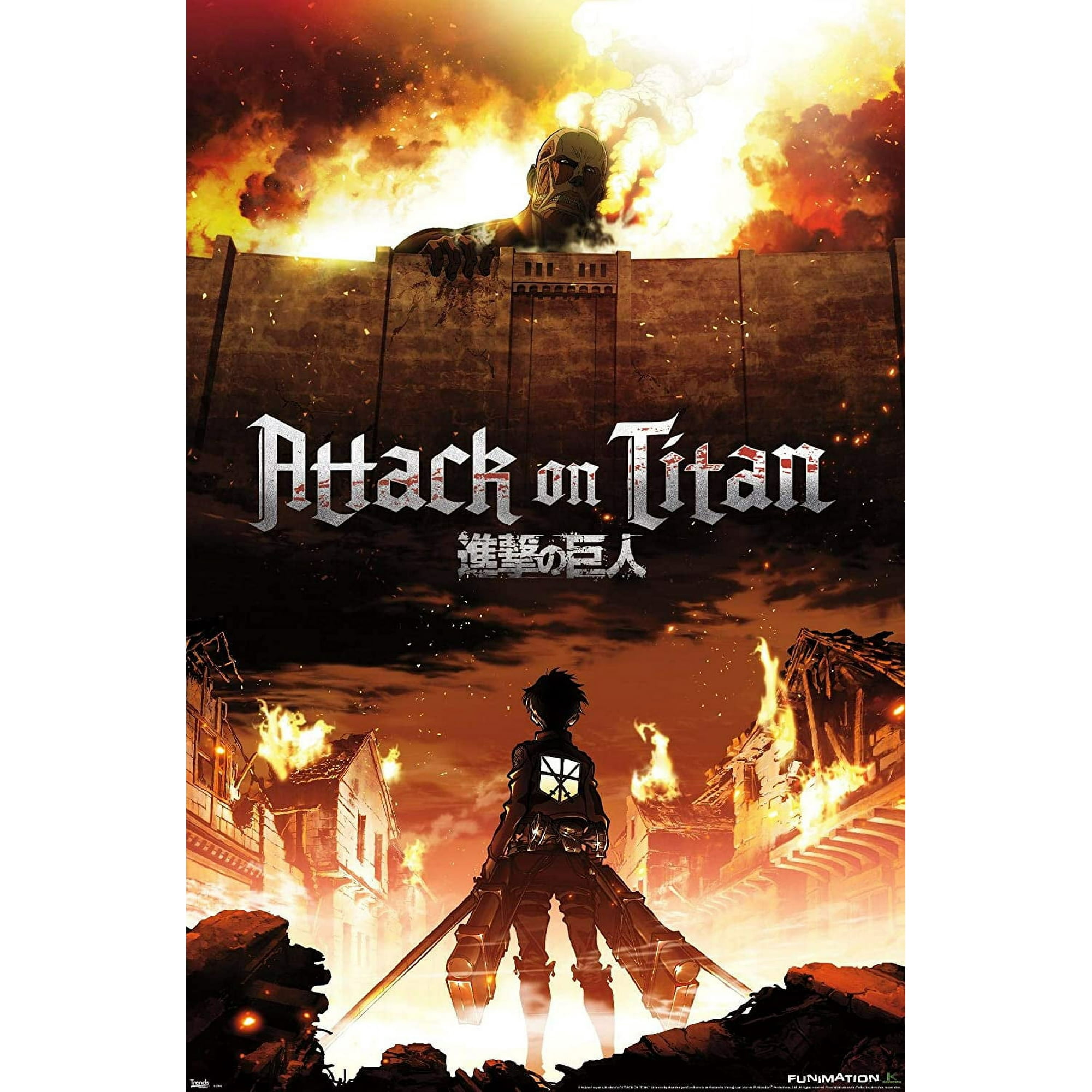 Click here for Hesignd Attack On Titan Fire Wall Poster 22.375 X... prices
