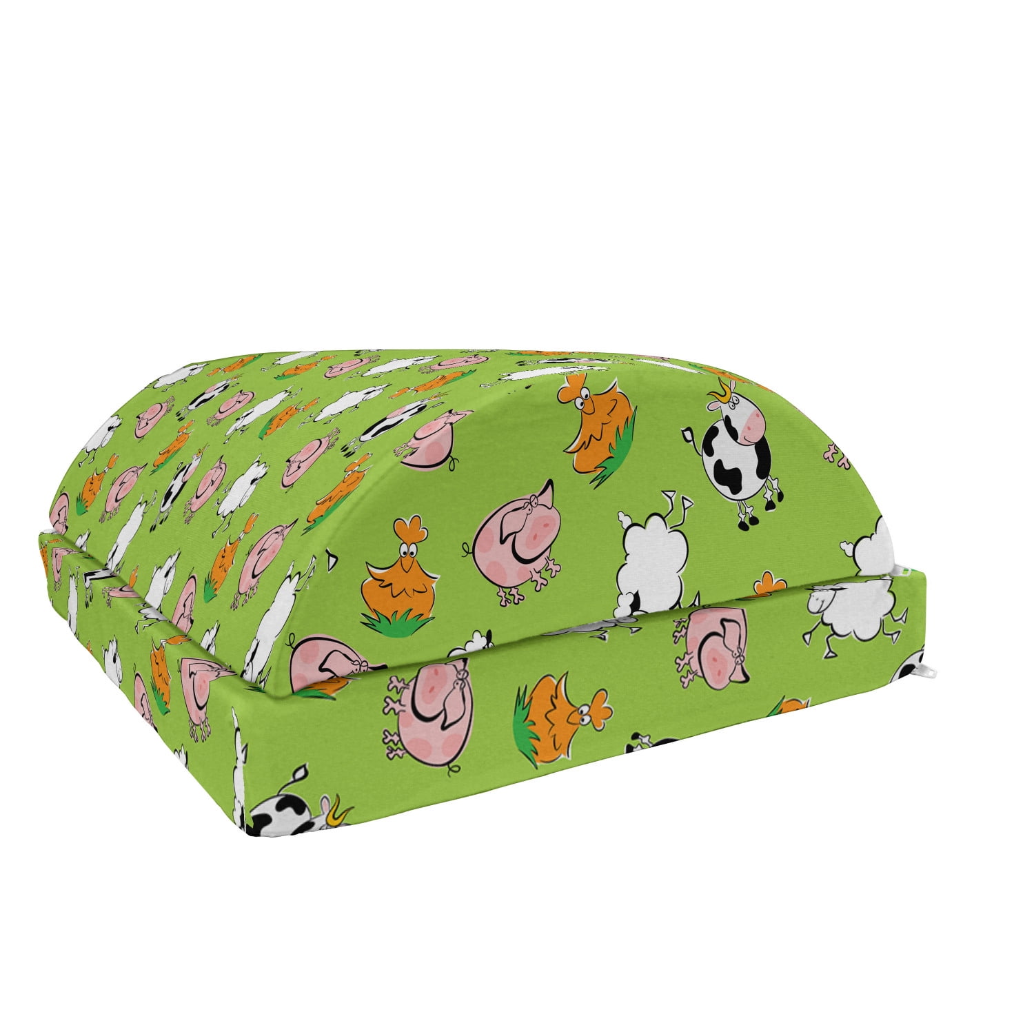 Cattle Foot Rest, Green Background with Cartoon Cattle Animals as Sheep ...