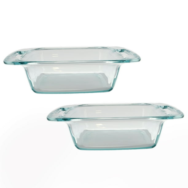 Pyrex C-222 2qt Easy Grab Glass Baking Food Storage Dishes (2-Pack ...