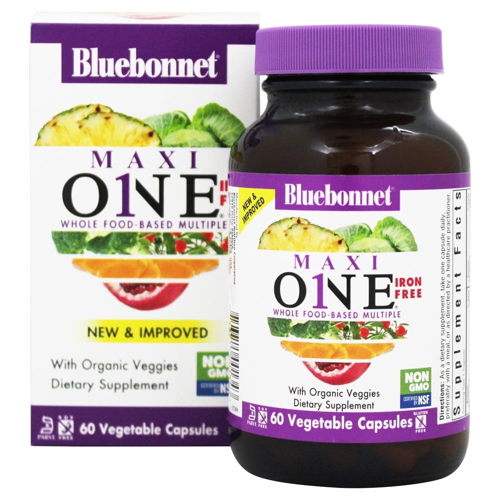 Bluebonnet Nutrition - Maxi One Whole Food-Based Multiple Iron-Free ...