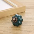 6Pcs Ceramic Pumpkin Cabinet Knobs, Kitchen Drawer Pulls Handles for Wardrobe Cupboard Furniture ...