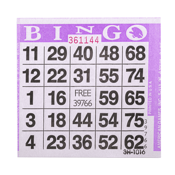 Disposable Bingo Cards