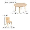 Free Shipping! Flash Furniture 33" Round Natural Plastic Height ...
