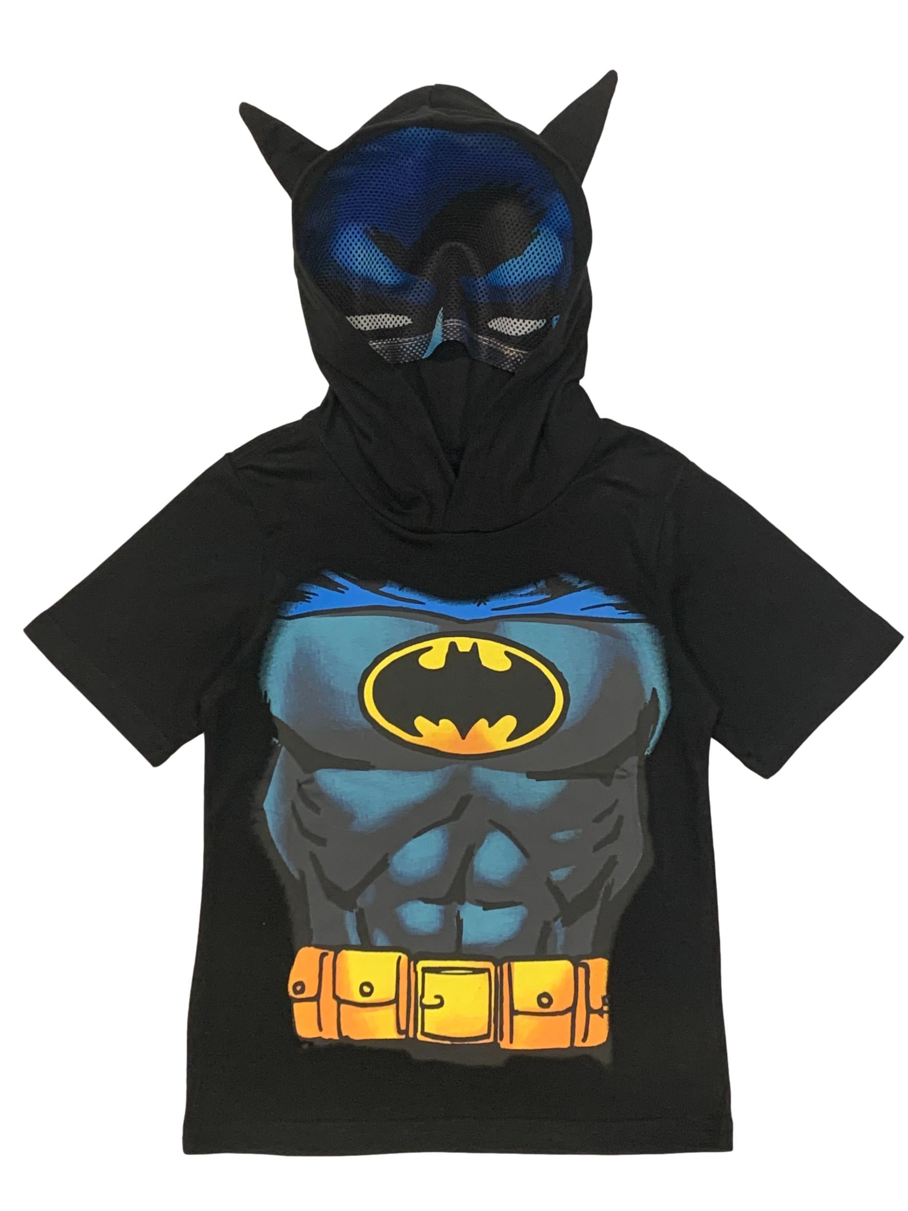 DC Comics Batman Hooded T-Shirt with Mask and Cape (Toddler Boys ...
