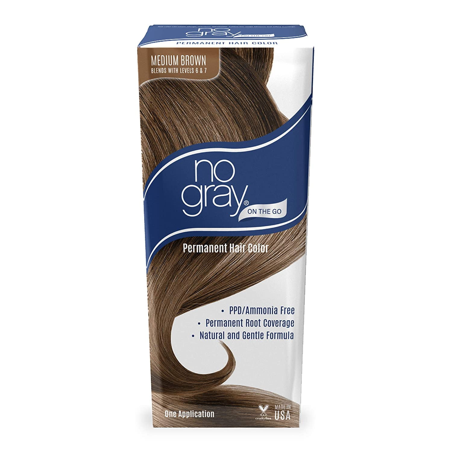 No Gray Permanent Root Touch up in Medium Brown (PPD and Ammonia Free ...