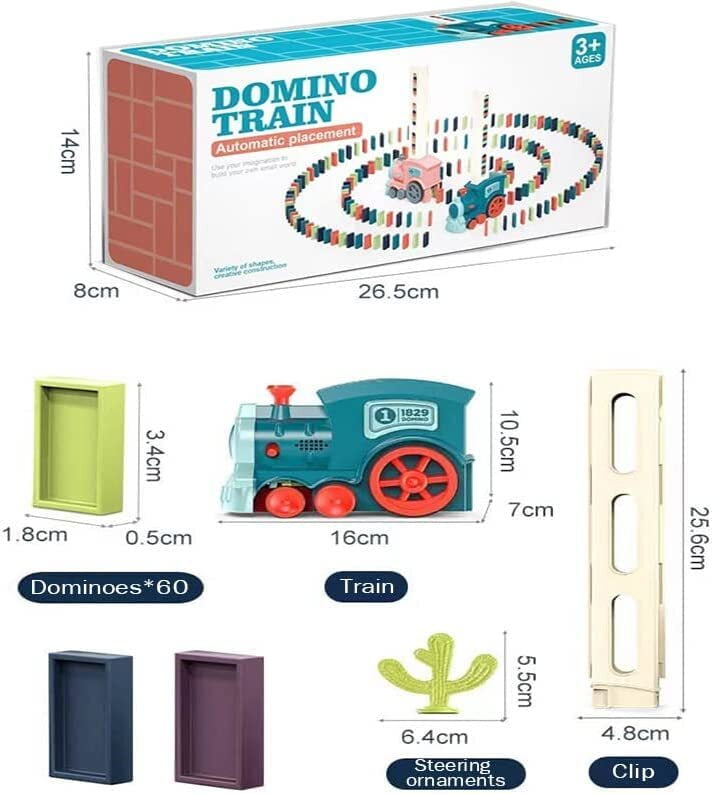 Buy 2022 Upgrade Electric Domino Train Toy Set, Creative Automatic ...