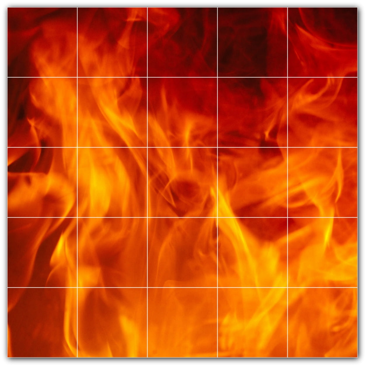 Picture-Tiles.com: Fire Ceramic Tile Wall Mural WAL500609-55XL. 60"W x ...