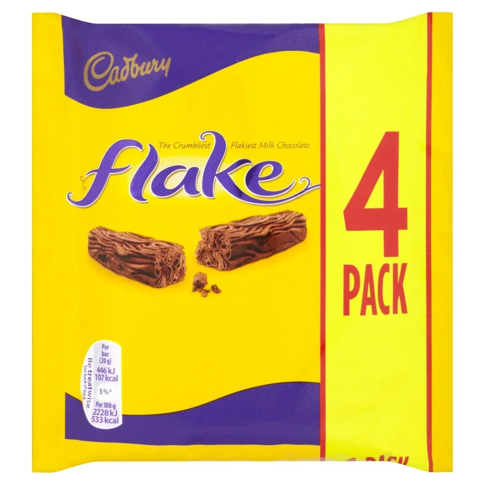 Click here for Cadbury Flake Milk Chocolate Bars 4 Pack 80g prices