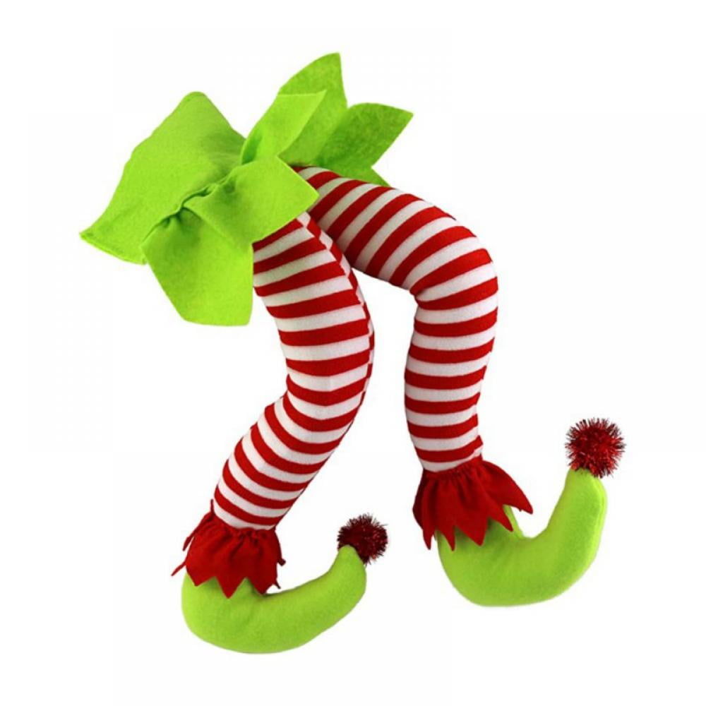 Plush Elf Legs for Christmas Decorations Santa Claus Legs Christmas ...