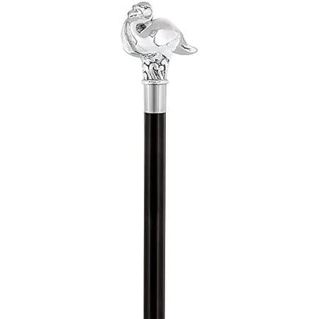 Sterling Silver Swan Walking Stick w/Black Beechwood Shaft | Agatha ...