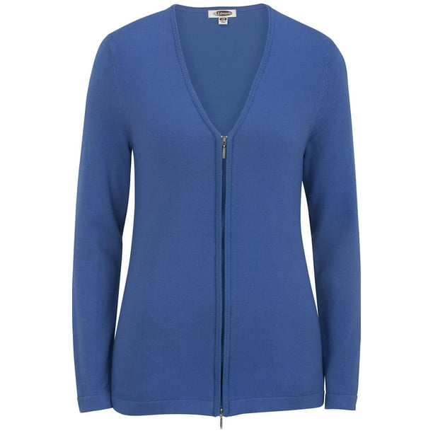 Edwards Ladies' Full Zip V-Neck Cardigan Sweater - Walmart.com