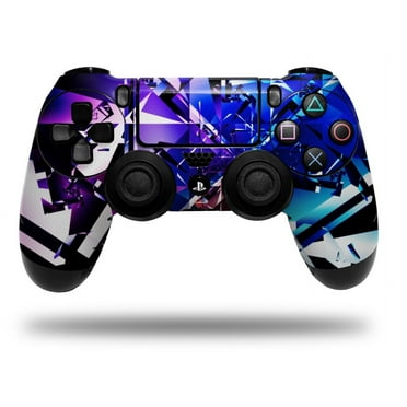 Skin Wrap for Sony PS4 Dualshock Controller Scattered Skulls Neon Teal ...
