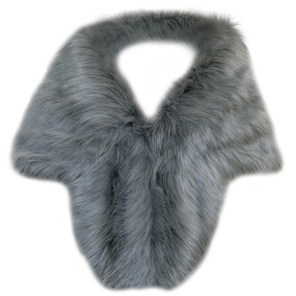 Spdoo Women Faux Fur Wraps And Shawls Wedding Winter Fur Stoles Bridal ...