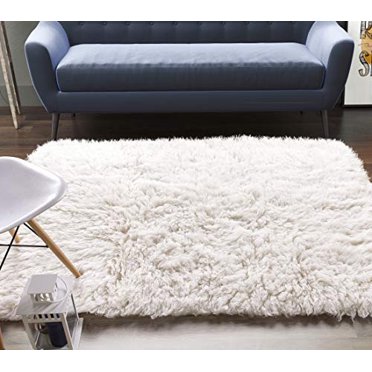 Super Area Rugs, Cozy Plush Solid White Shag Rug , 2' x 3' - Walmart.com