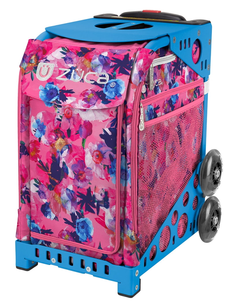 Zuca 18" Sport Bag - Romantic Botanic with Flashing Wheels (Blue Frame ...