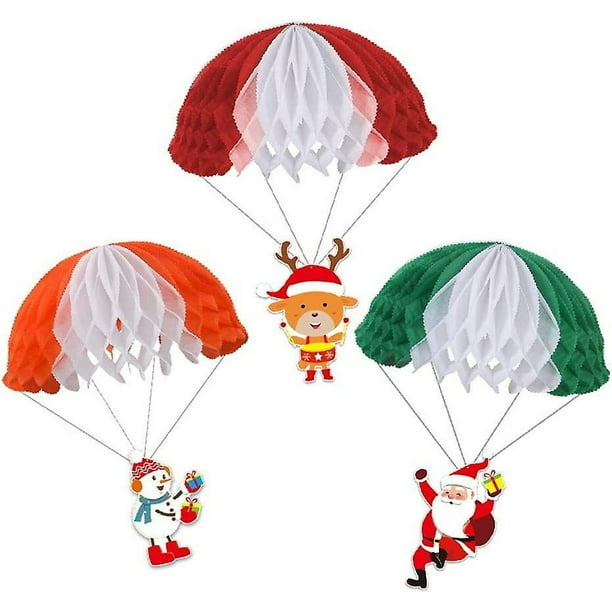 Santa Claus Christmas Parachute Christmas Parachute Flying 3 -piece ...