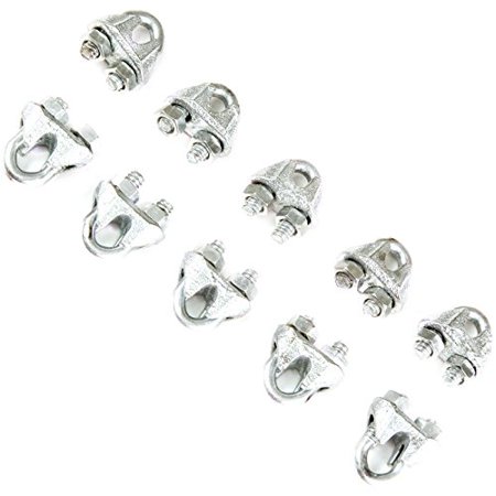 Red Hound Auto 10 Galvanized Zinc Plated Wire Rope Clip Clamp Chain 1/8 ...