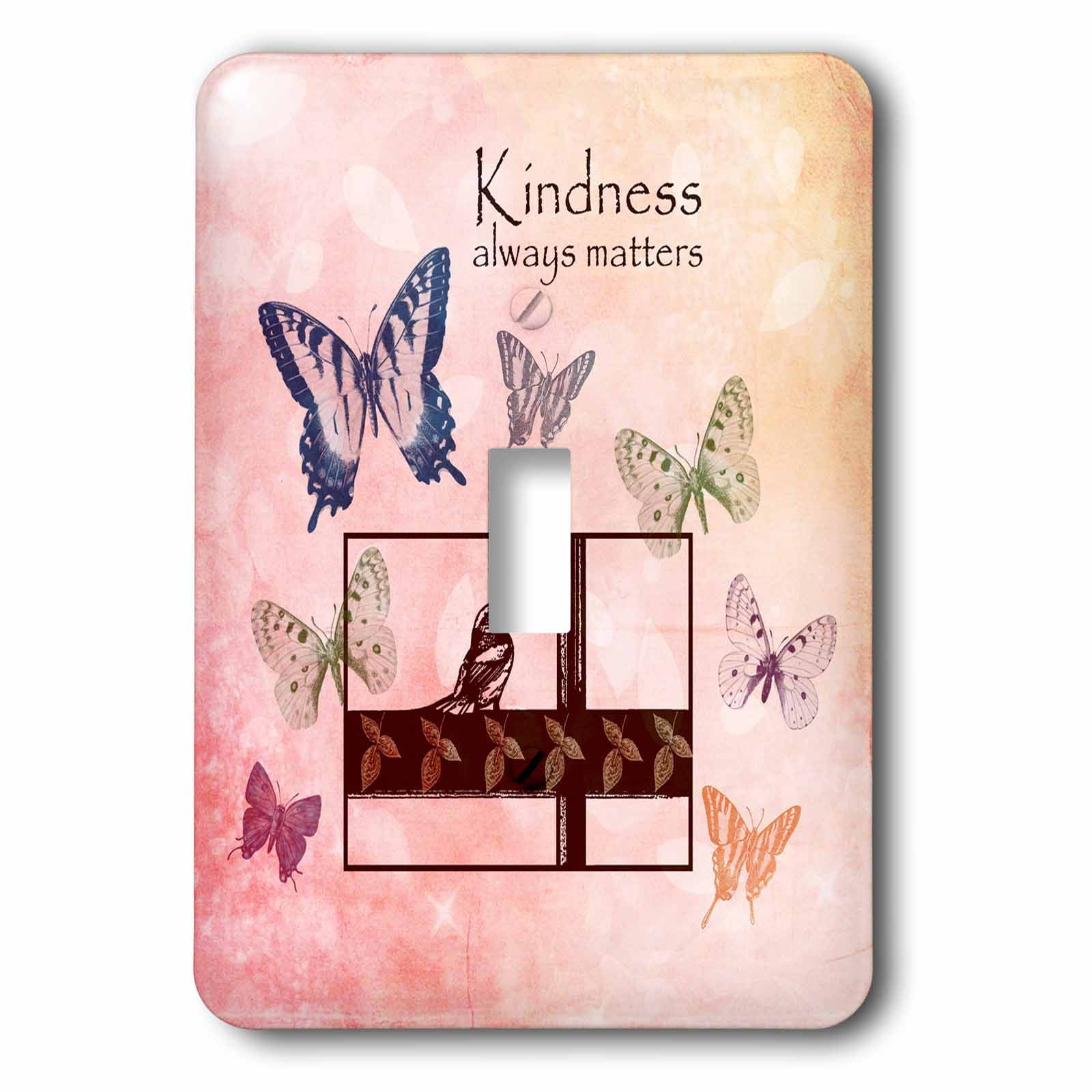 Kindness Matters Butterflies- Inspirational Art single toggle switch lsp-99192-1 - Walmart.com