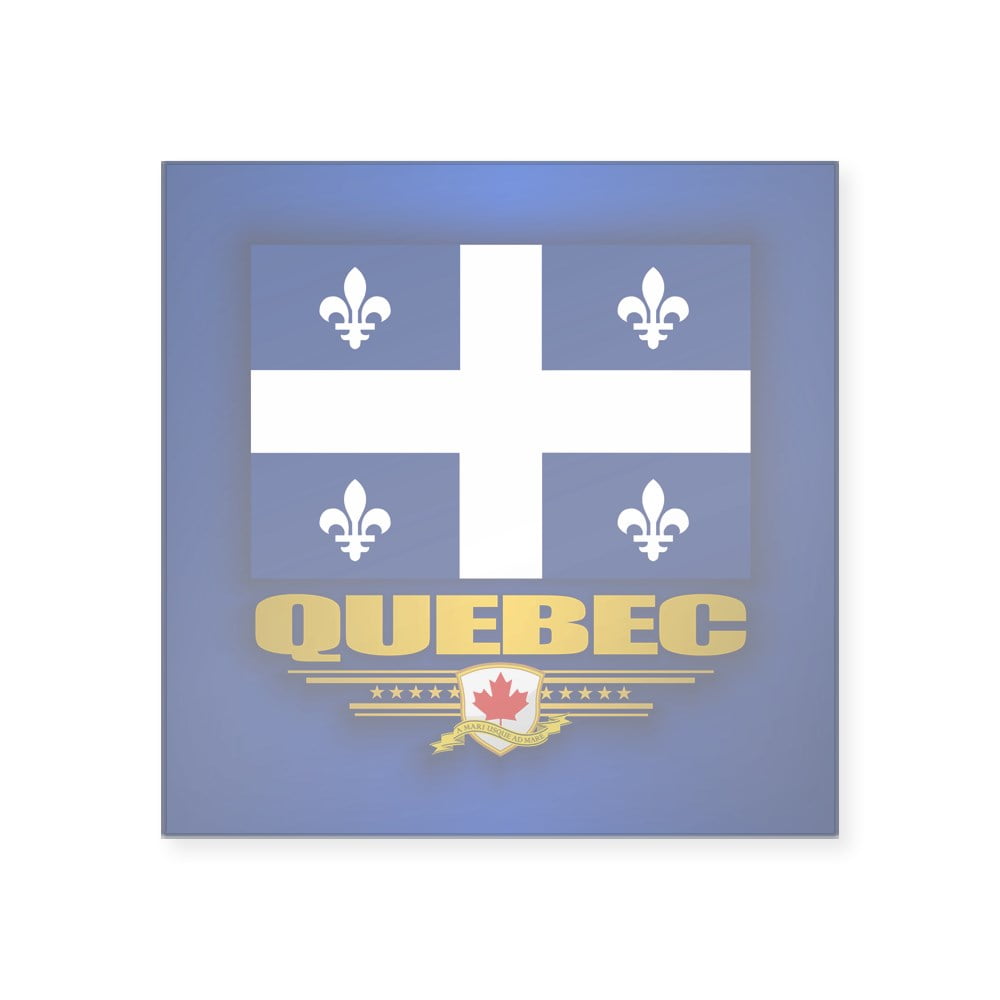 CafePress - Quebec Flag Sticker - Square Sticker 3" x 3" - Walmart.com