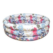 Funsicle Lagoon Blue Squiggle 3-Ring Inflatable Swimming Pool, Round ...