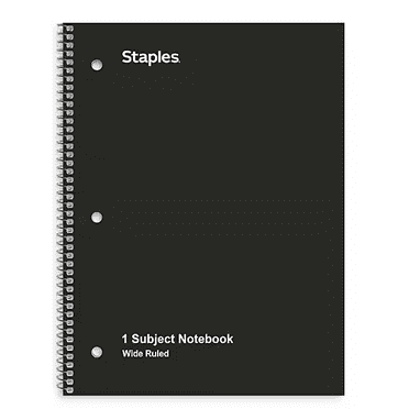 Staples 1-Subject Notebooks 8" x 10.5" College Ruled 70 Sheets Assorted ...