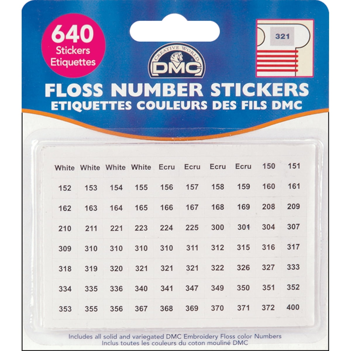 Click here for Dmc Floss Number Stickers-640/Pkg prices