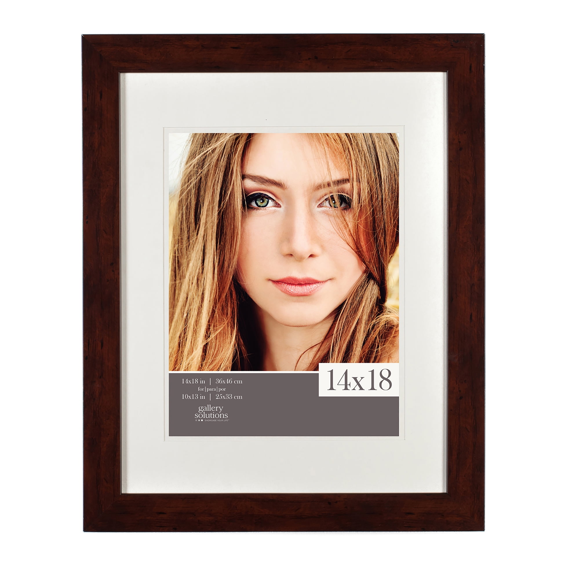 Gallery Solutions Essential Wall or Tabletop Picture Frame with Double ...
