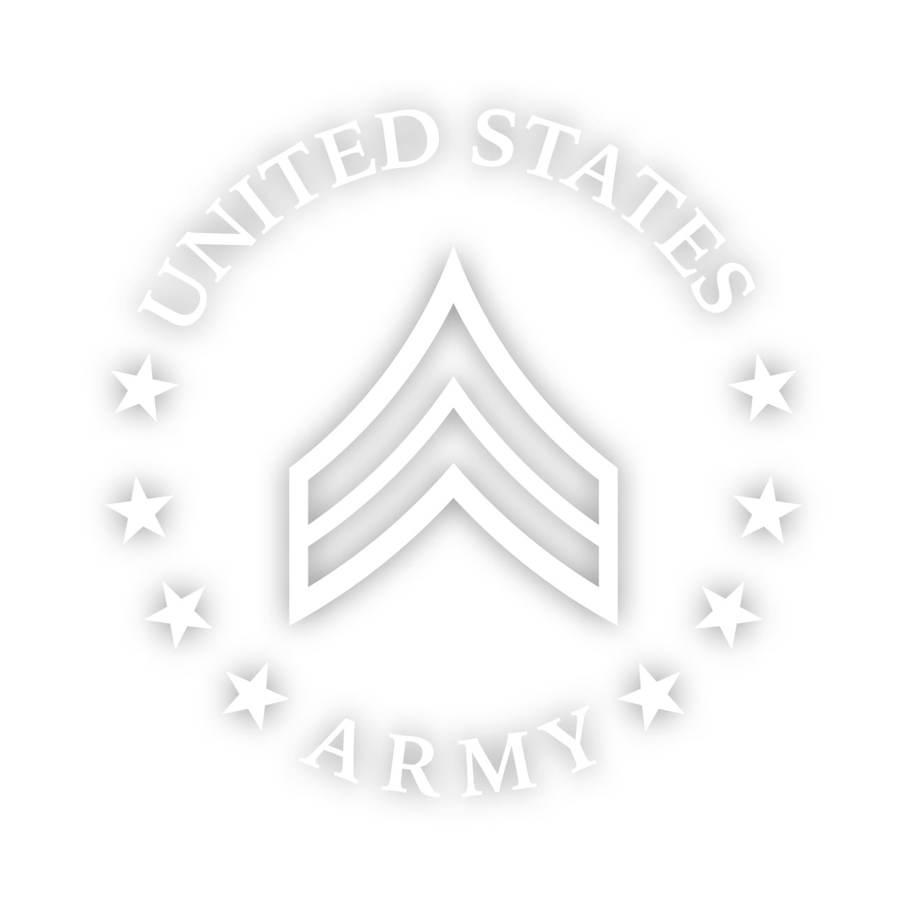 E-4 Corporal US Army Rank Sticker Decal Die Cut - Self Adhesive Vinyl ...