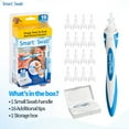 Smart Swab Ear Cleaner Safe Ear Wax Removal Kit with 16 Spiral Tips and ...