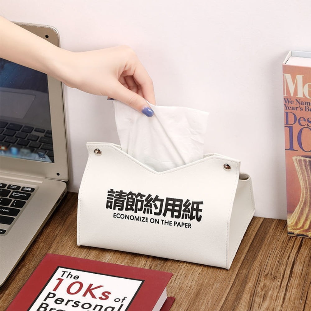 Tissue Box Cover,Modern Decorative PU Leather Tissue Box Organizer for ...