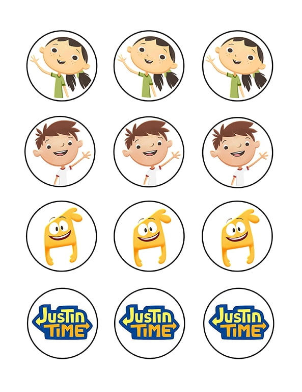 Justin Time Edible Frosting Cupcake Images Cake Decoration 12ct ...