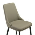 Genesis Upholstered Dining Chair in Taupe Gray Faux Leather with Black ...