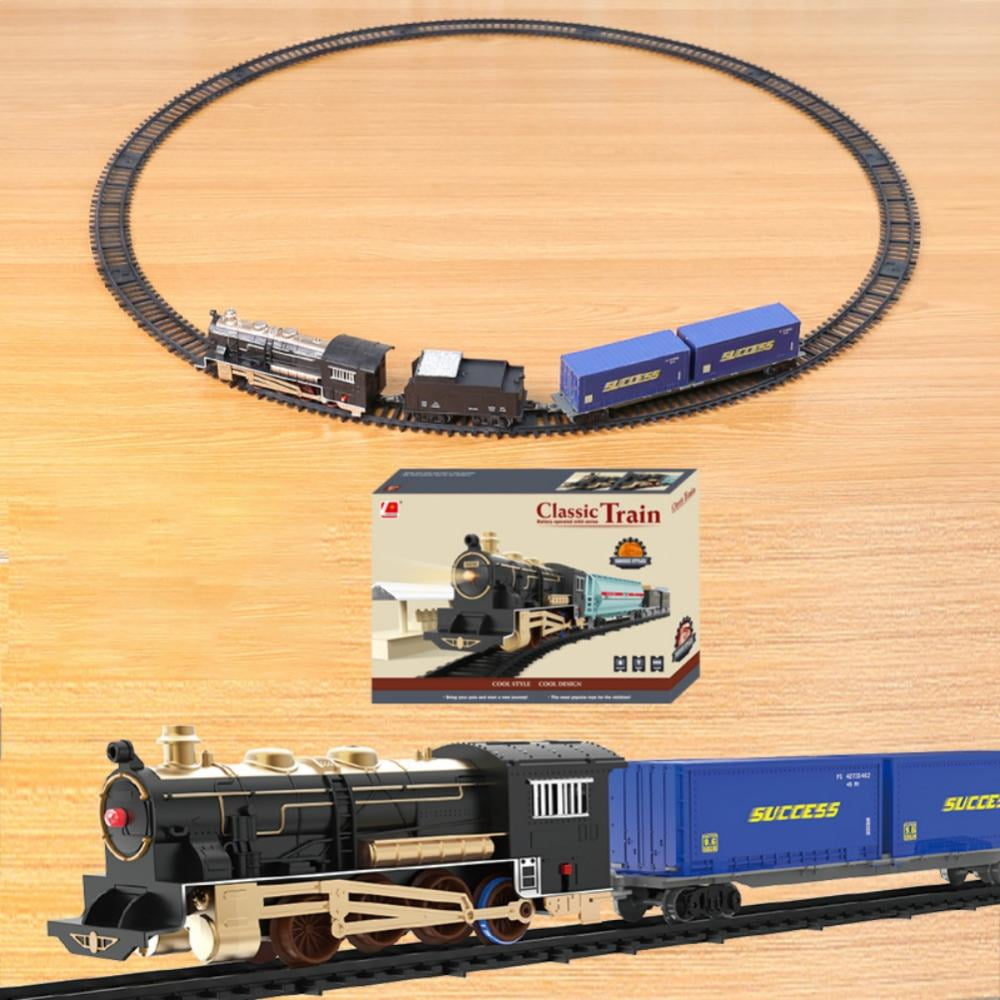 Godderr Kids Electric Train Track Toys with Lights and Sounds Steam ...