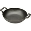 Lodge 14" Pre-Seasoned Cast Iron Wok with Flat Base & Loop Handles for ...