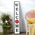 Interchangeable Wall Leaning Welcome Sign with 8 Magnetic Season Icons ...