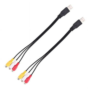 New 7 PIN S-VIDEO USB Male A to 3 RCA AV A/V TV Adapter Cord Cable for ...