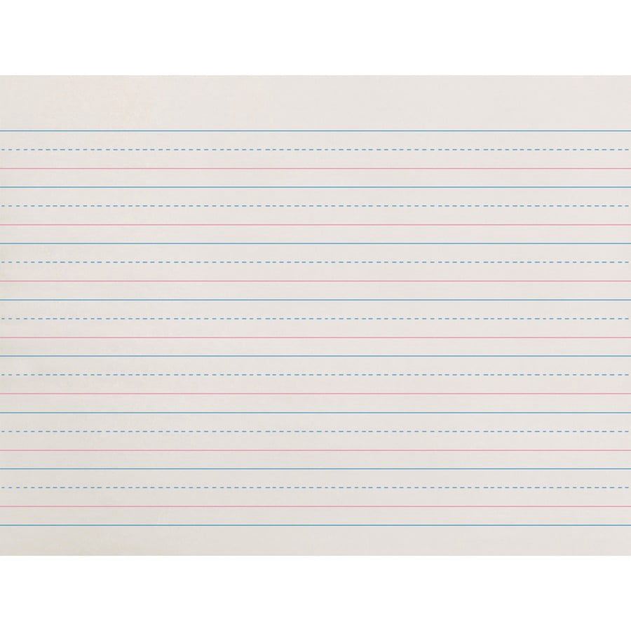 Zaner-Bloser Dotted Midline Newsprint Paper - 500 Sheets - 0.63" Ruled ...