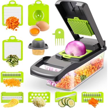 Vegetable Chopper, Salad Cutter, 14-in-1 Food Chopper, Multifunctional ...