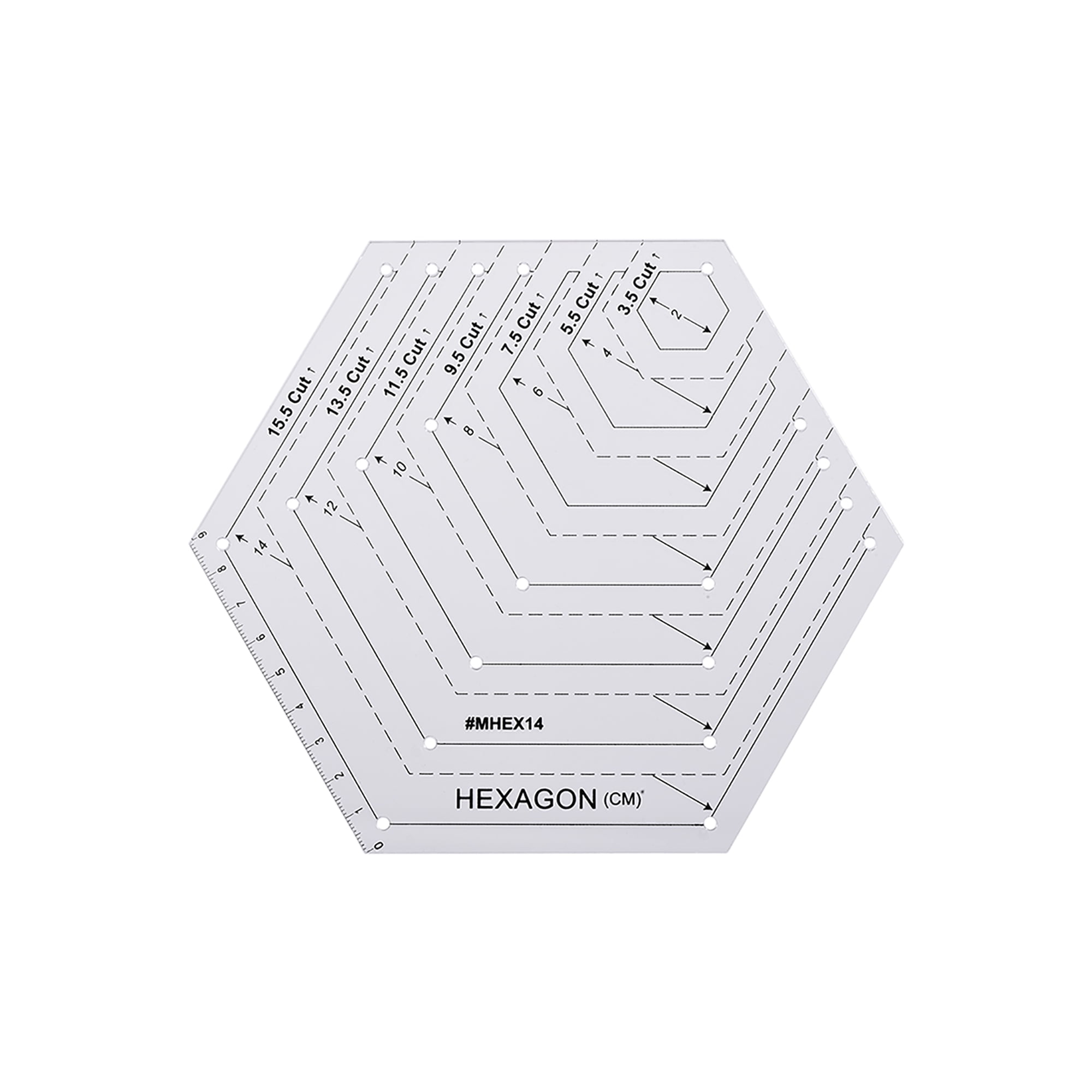 Quilting Ruler Template Hexagon Trim Tool (15.5 Cut-Hexagon) | Walmart ...